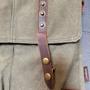 Fossil | Bags | Ahmik Green Canvas Messenger Bag | Poshmark